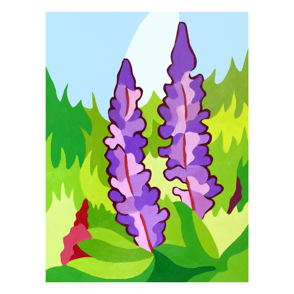 Lupin Floral Artwork Originals & Prints by paintbymunzy.com – Paint By ...