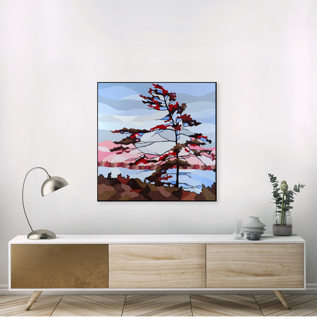 Cottage Tree Windswept Pine Canvas Art For Sale by Munzy – Paint By Munzy