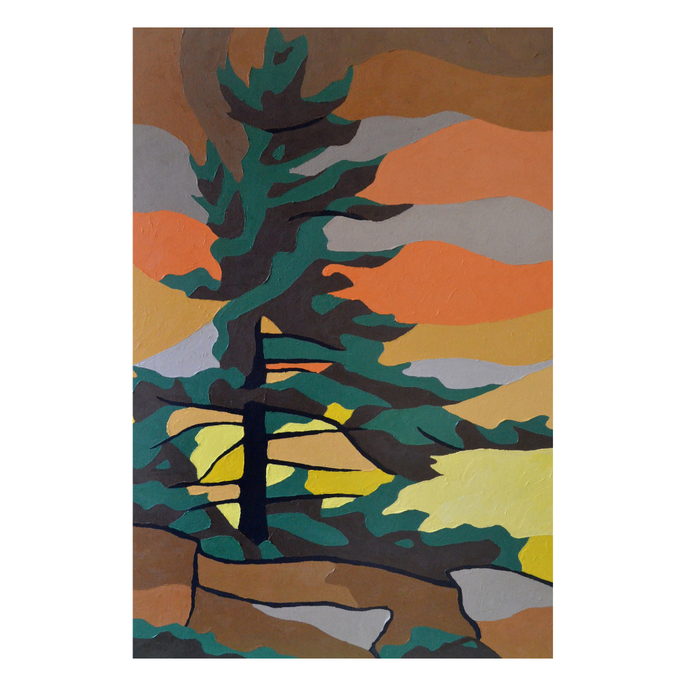 Windswept Pine Canadian Art For Sale by Paint By Munzy